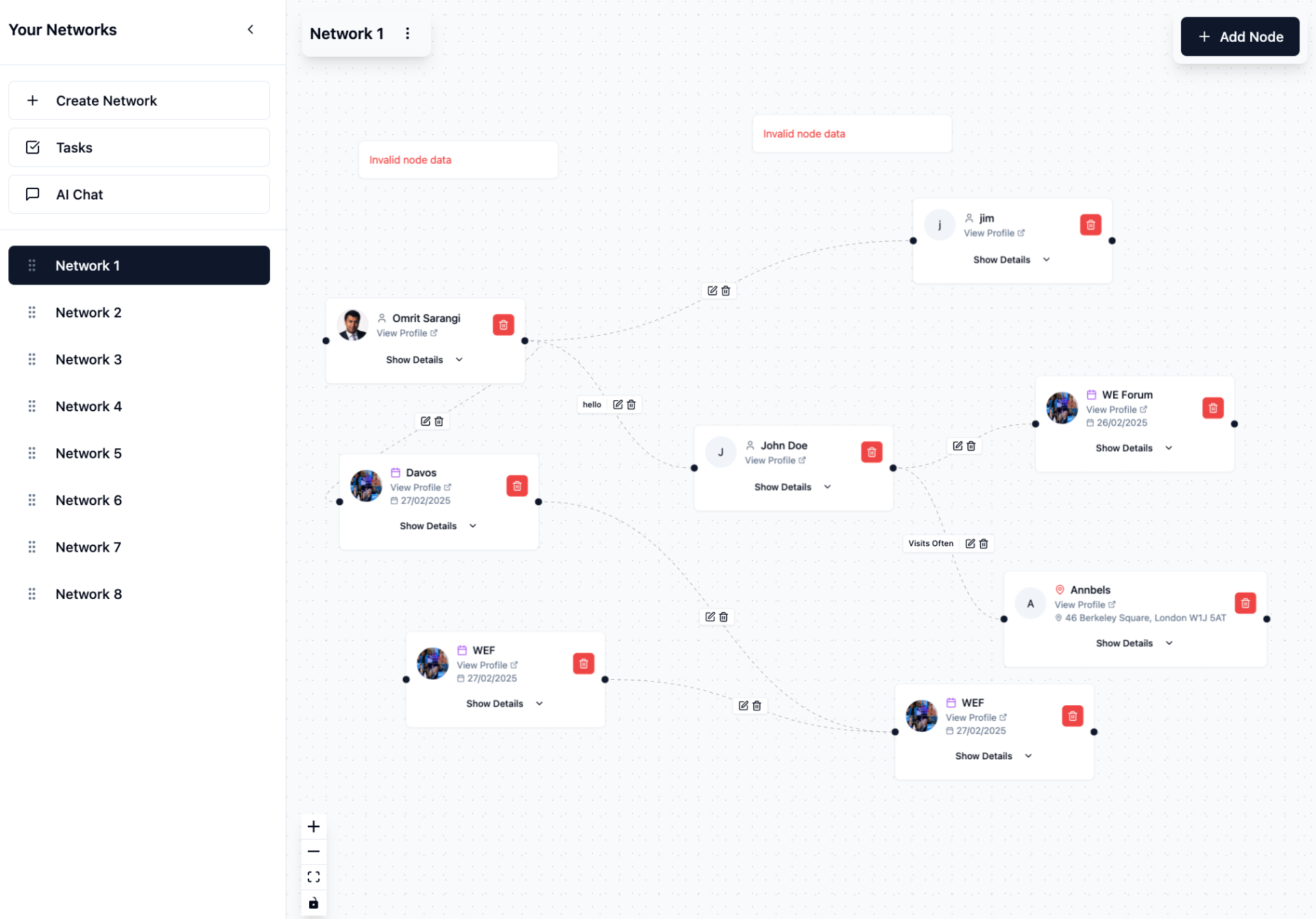 RelMaps - Professional Network Visualization & Mapping Tool